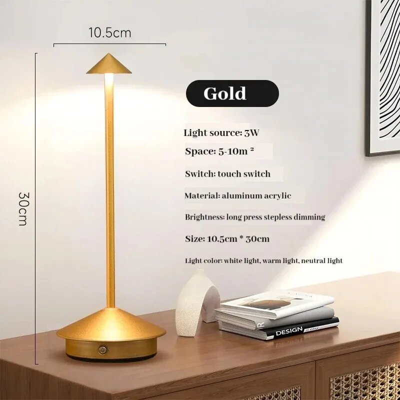 Настольная лампа KFV LED сенсорное управление Golden
