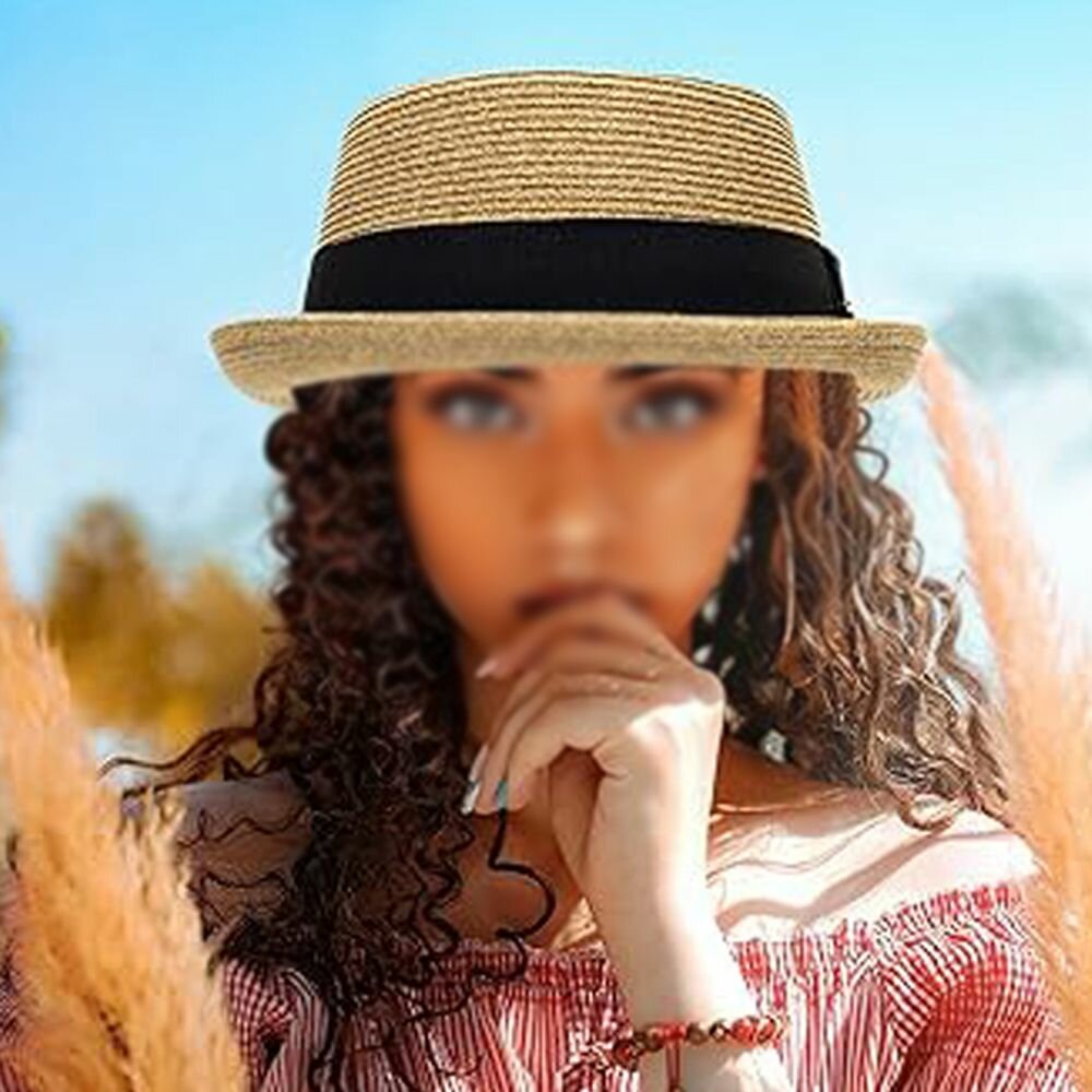 Летняя шляпа с регулируемыми полями и лентами