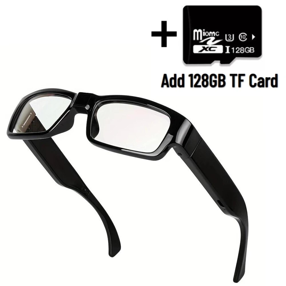 Мини-видеокамера 1080P DVR очки спортивные Add 128GB TF card