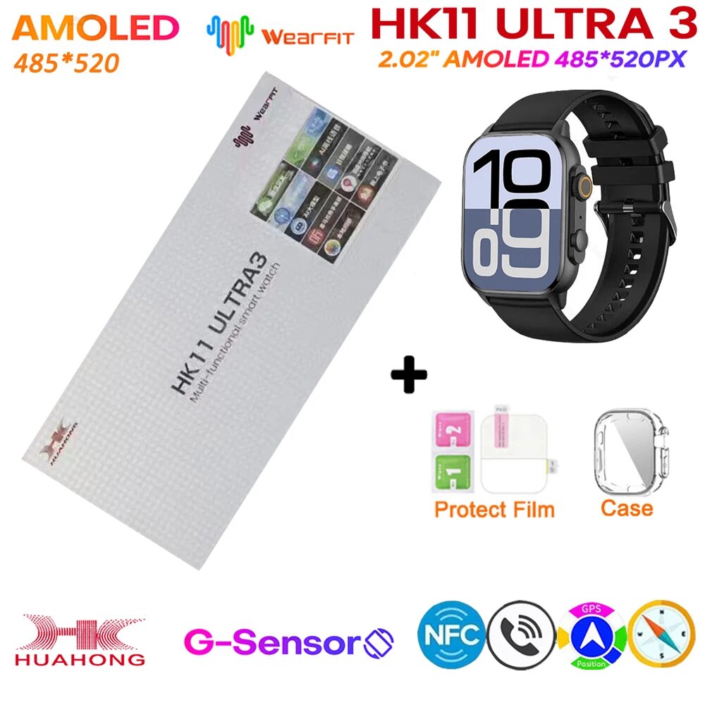 Hk11 Ultra 3 Smartwatch, 4ГБ, full black