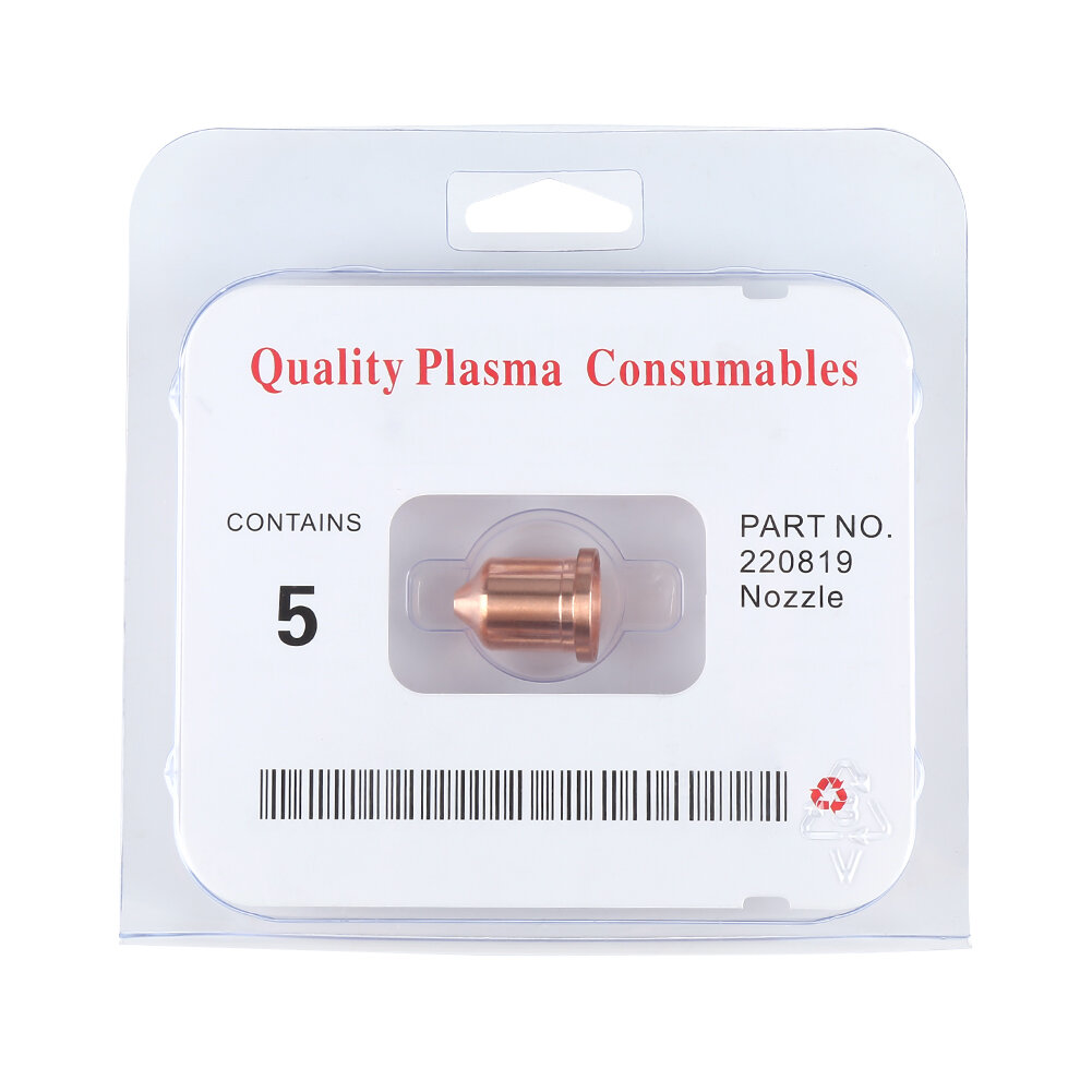 5 шт. насадок для плазменного резака, наконечники горелки 220819, расходные материалы для режущего станка MAX65, высокоточные, долговечные запасные части.