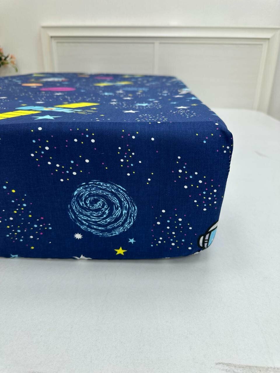 Milo s простынь на резинке 80х160, детская натяжная простыня поплин, хлопок 100%