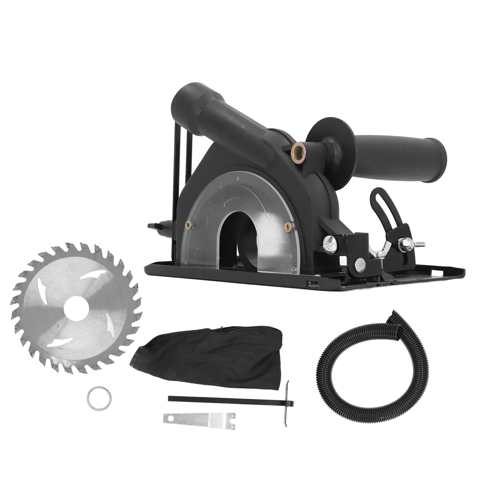 Регулируемый металлический защитный кожух для угловой шлифовальной машины с кронштейном для диска диаметром 100-125 мм, комплект из 3 штук.