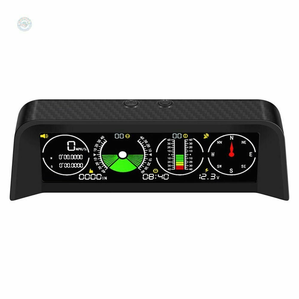 Автомобильный HUD дисплей с GPS спидометром, инклинометром и мониторингом напряжения, цифровой проектор скорости с автоматической калибровкой и подсветкой для безопасного вождения