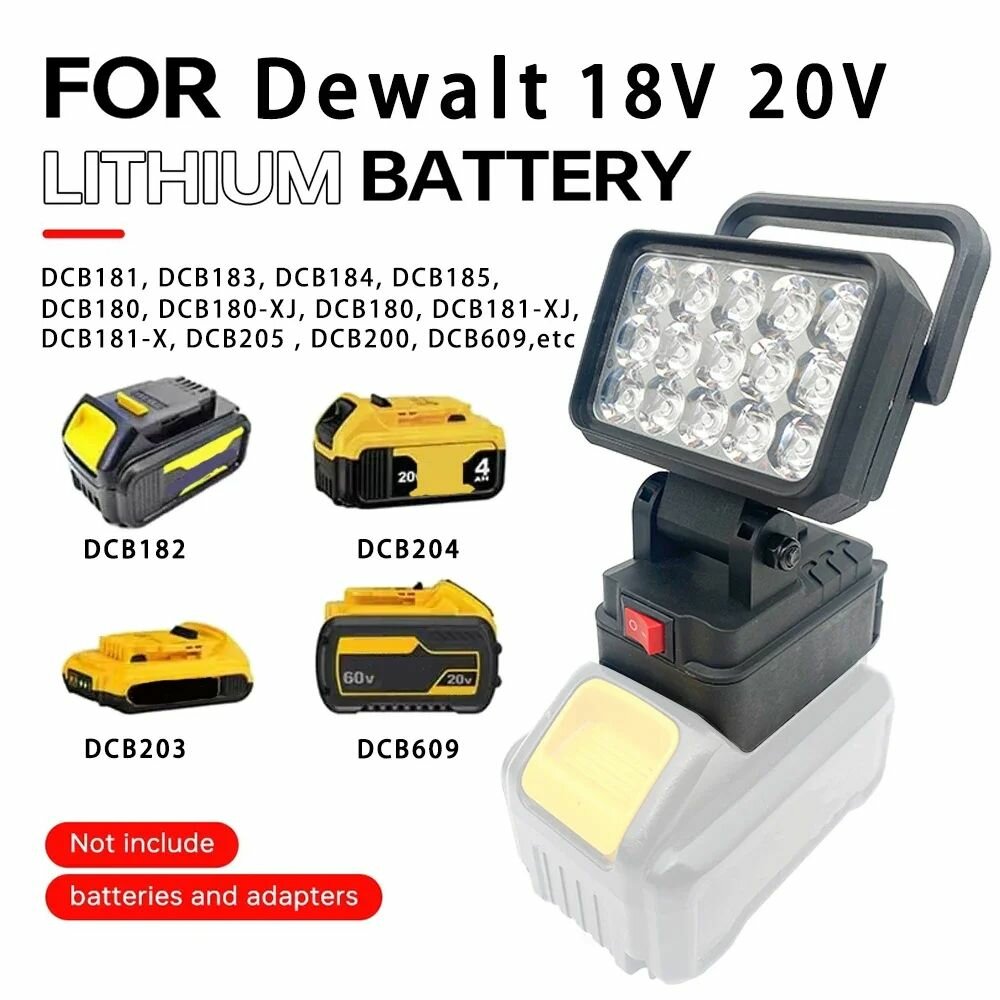 3-дюймовый Светодиодный рабочий свет Для литиевых аккумуляторов для DeWalt 18 В