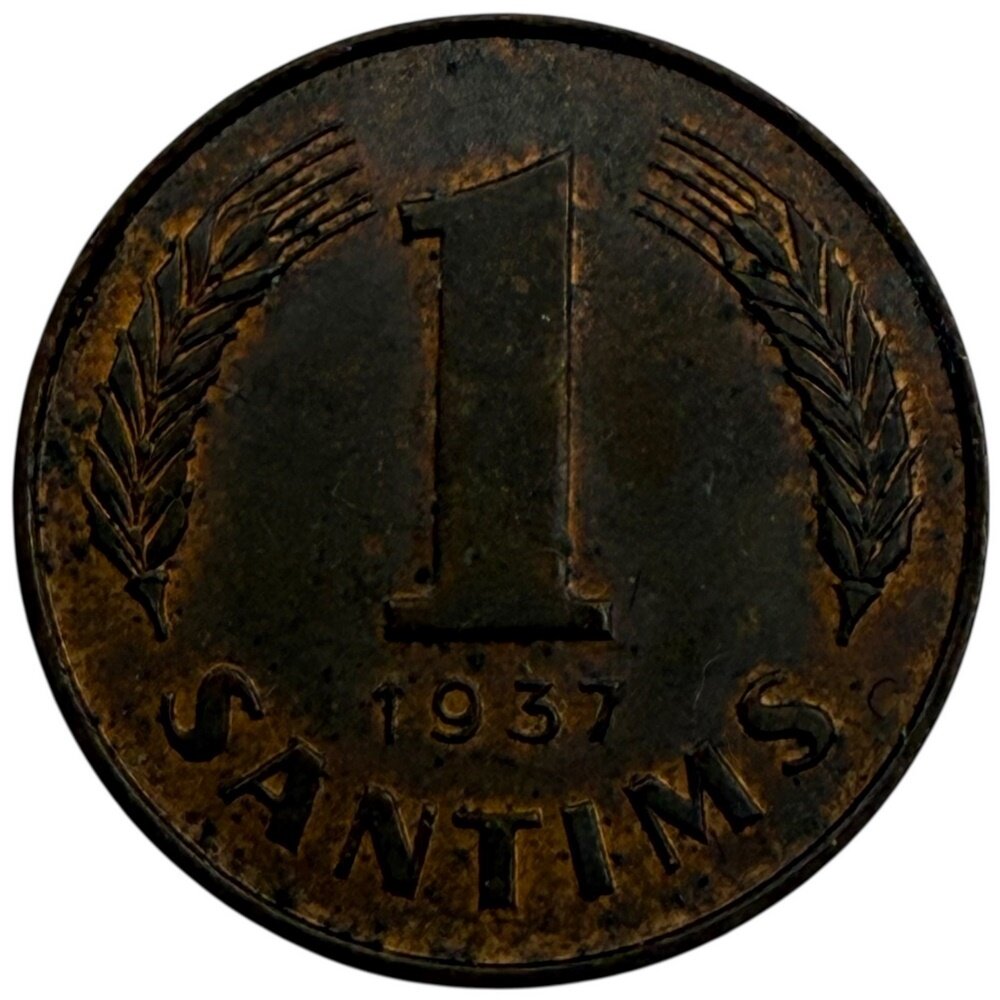 Латвия 1 сантим 1937 г.