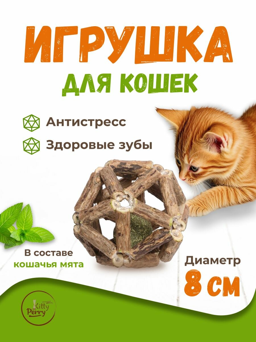 Игрушка для кошек, чистки зубов, шарик мататаби с кошачьей мятой для котят
