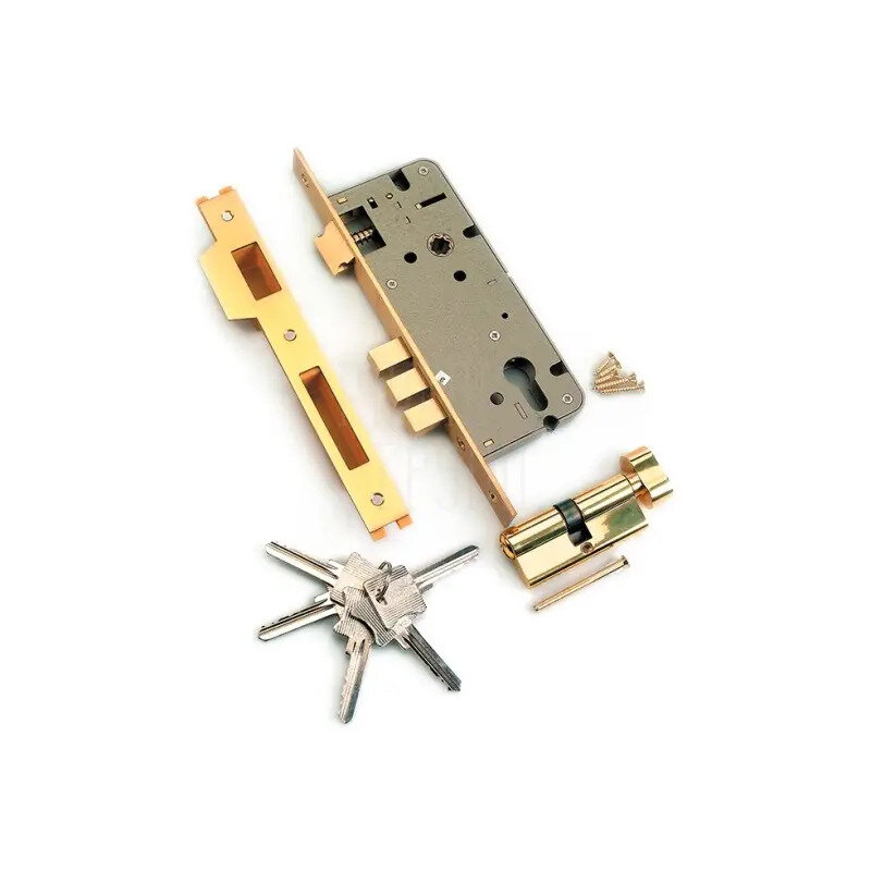 Замок врезной Archie L01-45-70 TR ключ-вертушка (англ.) латунь