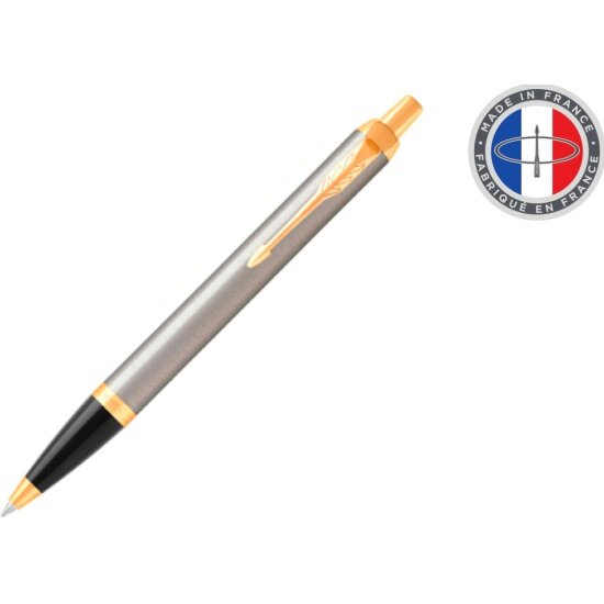 Ручка шариковая Parker IM Core K321 (CW1931670) Brushed Metal GT M чернила син. подар. кор.