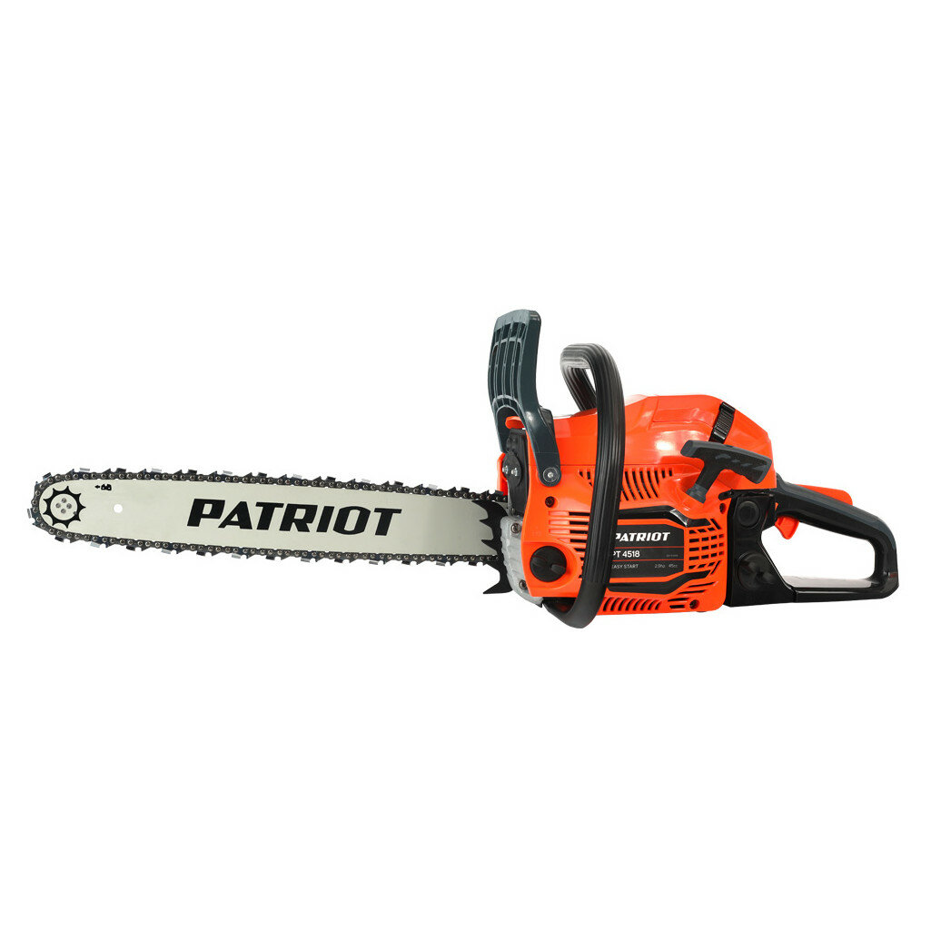 Бензопила PATRIOT PT 4518, антивибрационная система, тормоз цепи, 2100 Вт