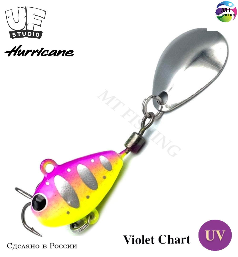 Тейл-спиннер HURRICANE UF STUDIO вес 7.5 g цвет приманки Violet Chart длина 20 мм