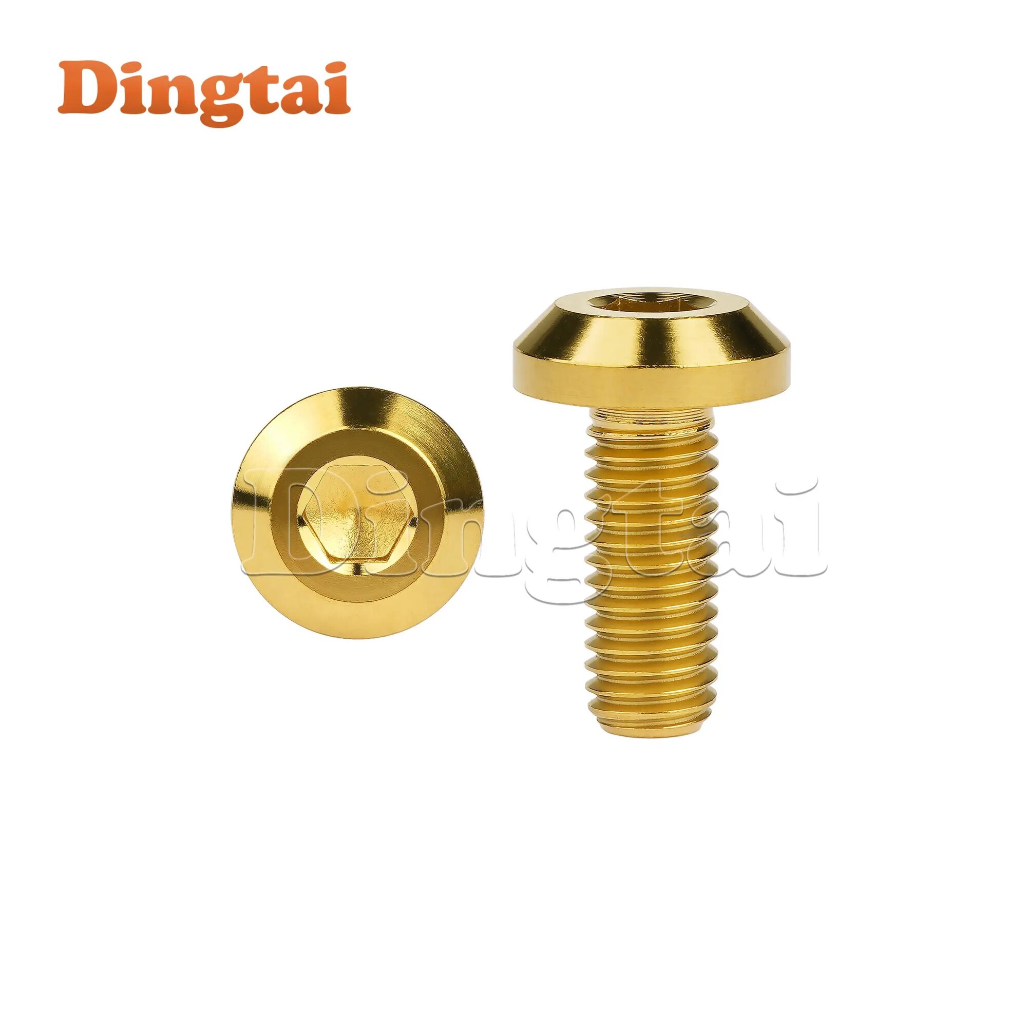 Dingtai титановые болты M8x12/15/20/25/30/35/40 мм М6, Gold, 30 мм