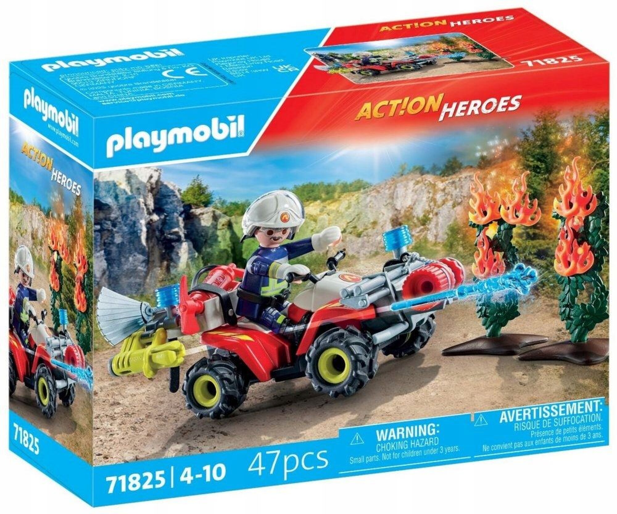Конструктор Playmobil Action Heroes - Пожарный квадроцикл в действии - Плеймобиль 71825