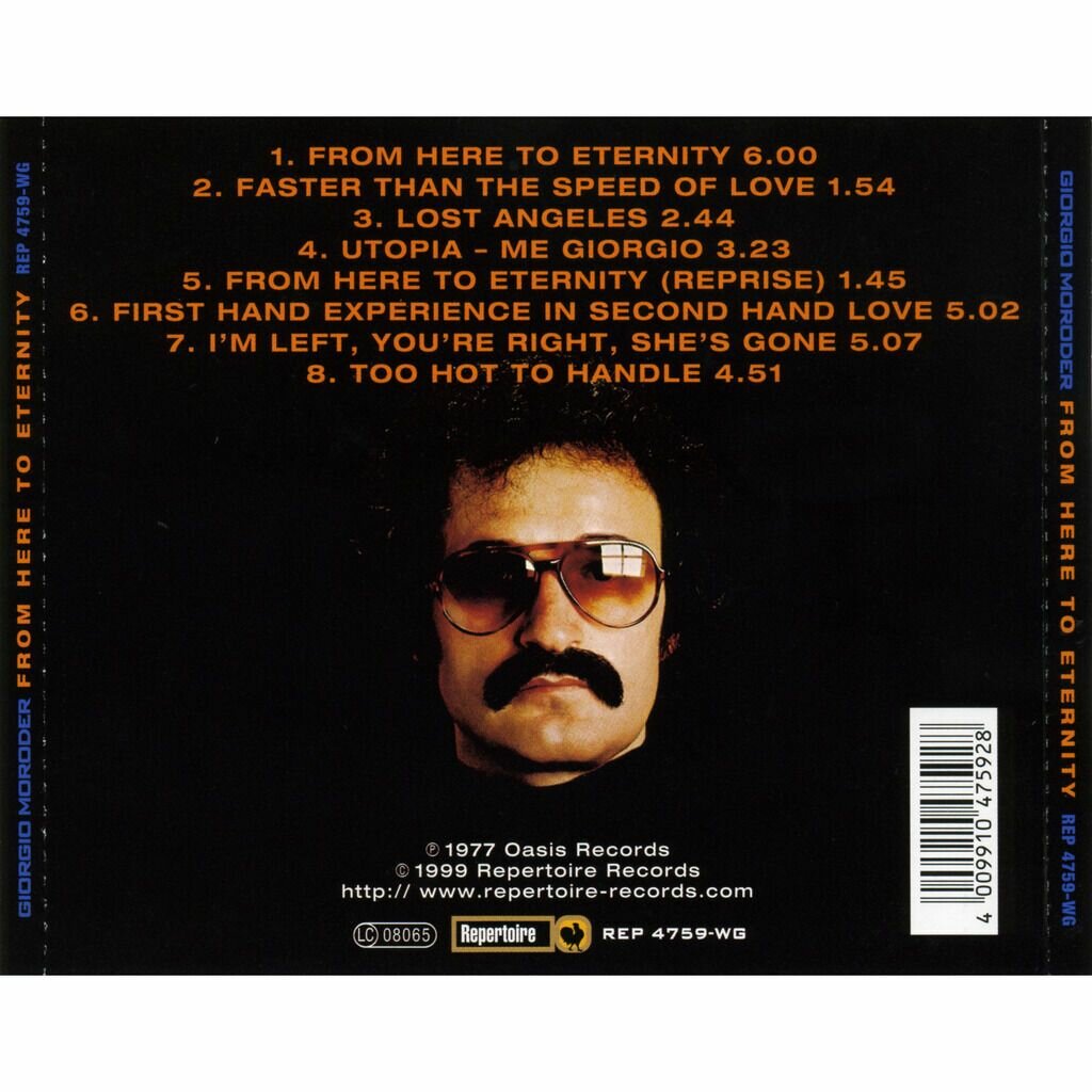 Giorgio Moroder - From Here To Eternity (CD диск) — фото 1