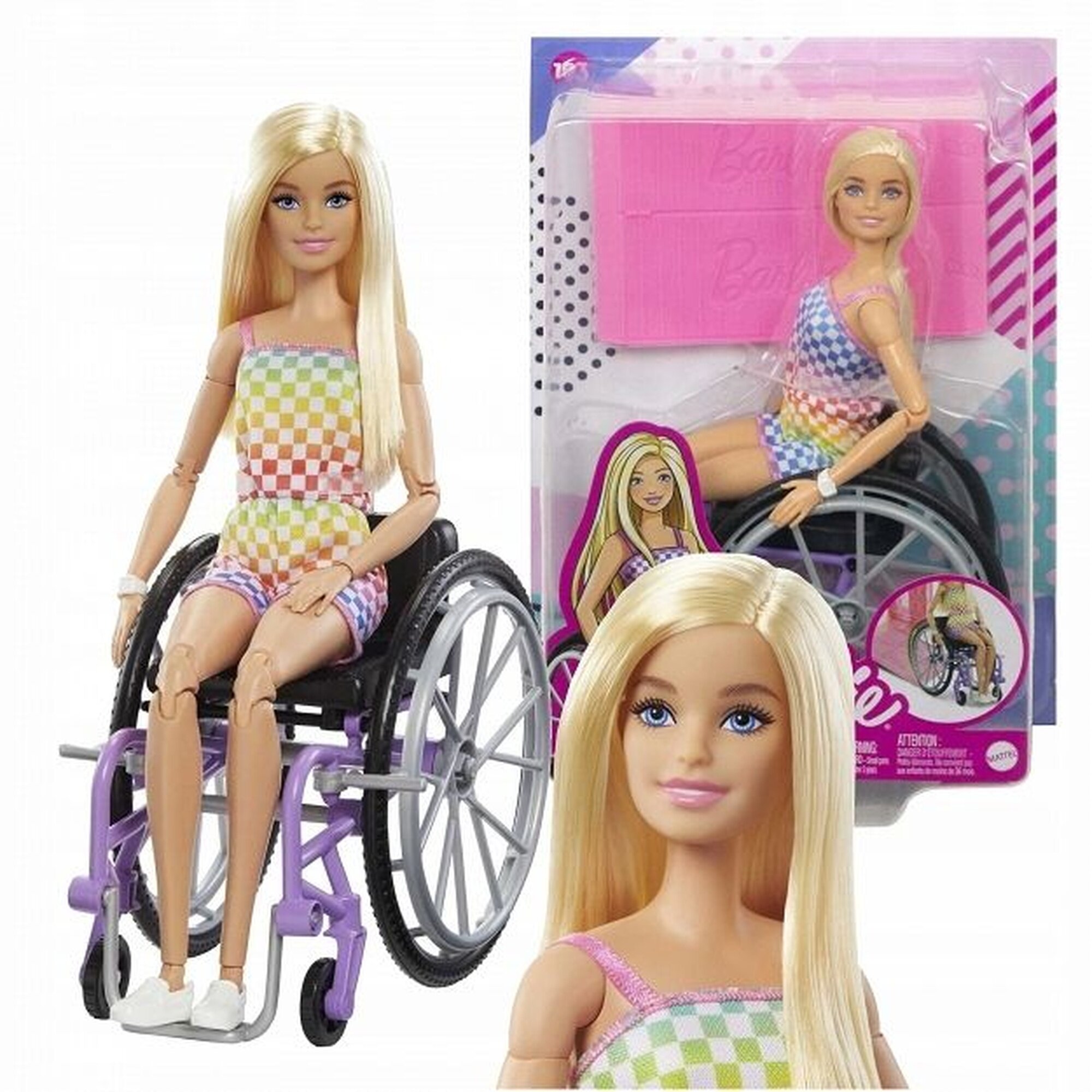 Кукла Barbie Mattel Барби в инвалидной коляске с аксессуарами Fashonistas HJT13
