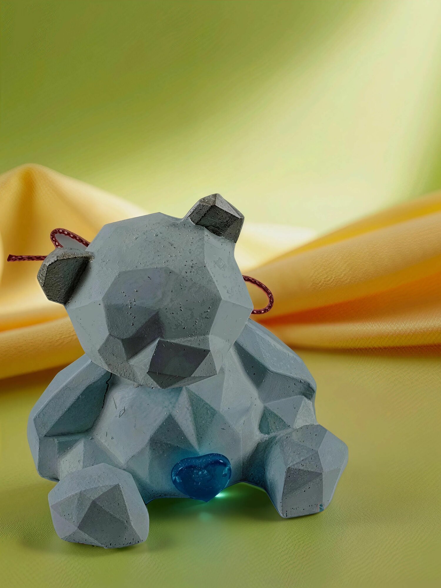 Стильная гипсовая статуэтка Мишка-уникальный элемент декора для вашего интерьера