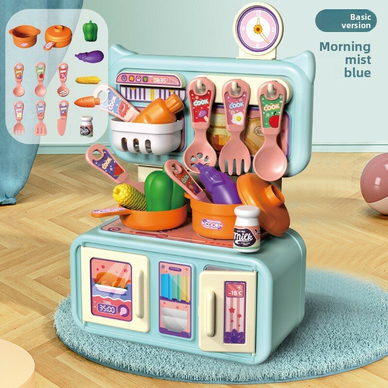 Детская игрушка кухонная роль игра с интерактивными функциями для развития зрительных и моторных навыков, синий