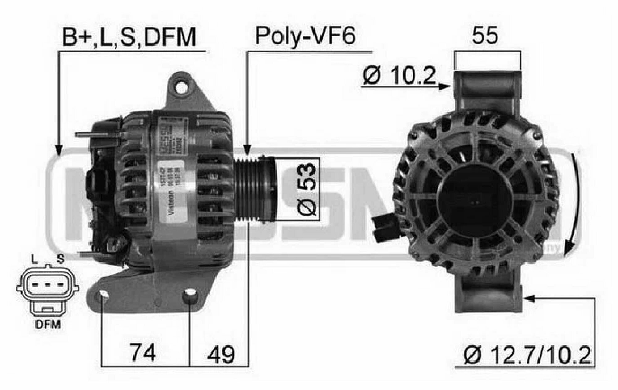 Генератор ERA 210362, для FORD MONDEO III