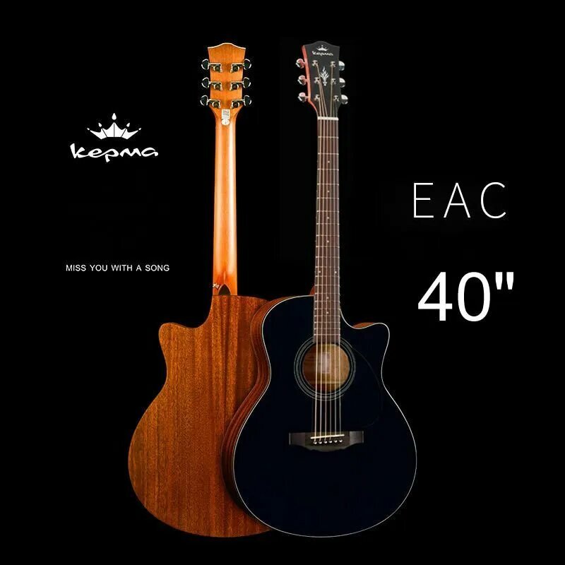 KNOW EASY-Kepma EAC Black Matt / Акустические гитары