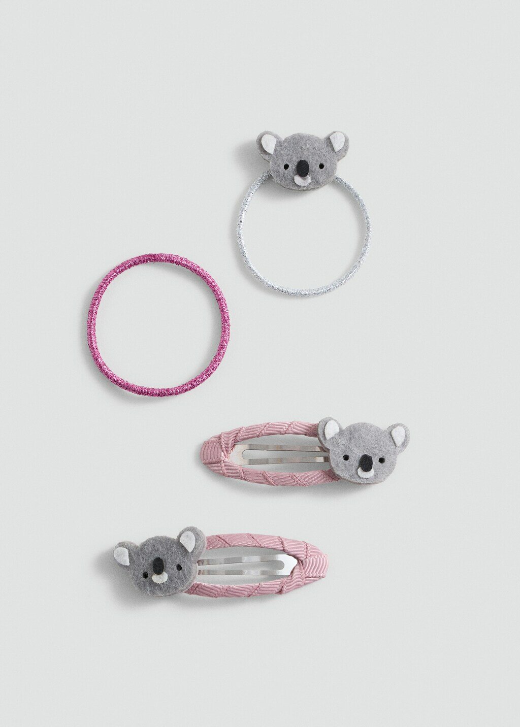 Набор аксессуаров для волос KOALA, 4 предмета: 2 резинки, 2 заколки KOALA