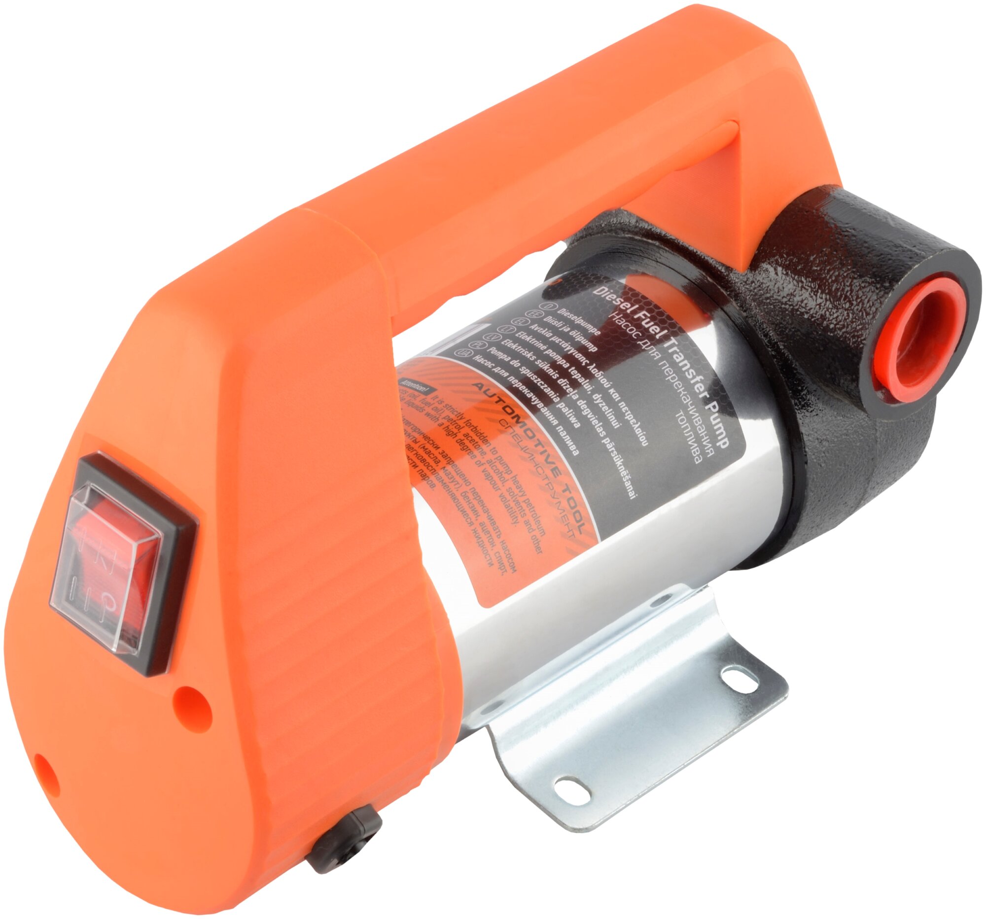 Насос для перекачки гсм поверхностный 24В 6,7А L270хB180хH190мм 50л/мин Патрубки вход-выход D25мм Высота всасывания жидкости 3м/Фильтр съемный/дизельное топливо/керосин/технические жидкости/AdBlue