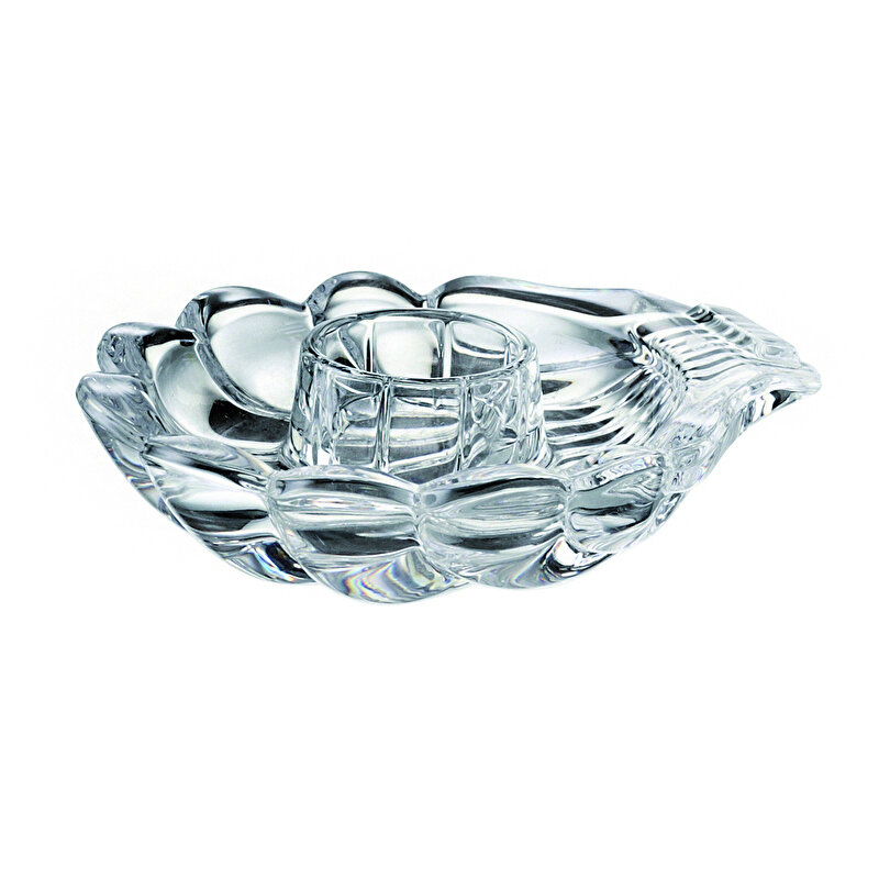 Подсвечник хрустальный для одной свечи 8х9 см. / 1 шт. "Ракушка" Crystal Bohemia