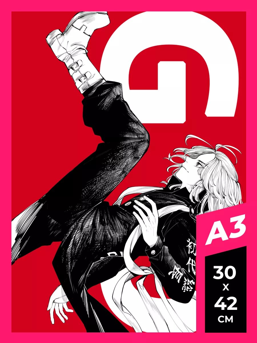 Постер Токийские мстители плакат А1, А2, А3, 50х70 46, матовая фотобумага премиум качества