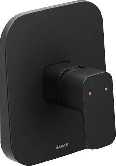 Встраиваемый смеситель для душа и ванны Ravak 10° Free X070157 С внутренней частью, латунный, рычажный, настенный, черный, матовый, с керамическим картриджем