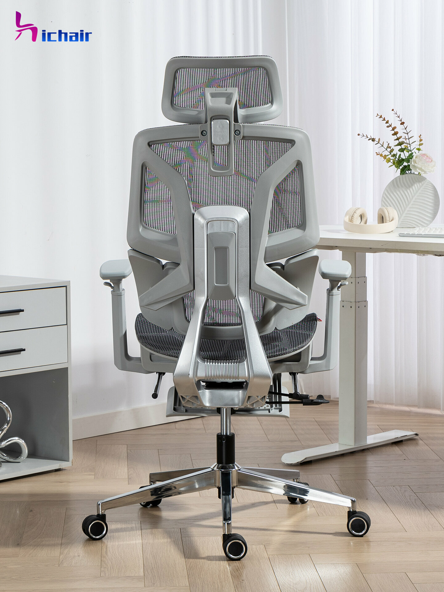HICHAIR Кресло офисное компьютерное H989 с вентиляционным сетчатым материалом и газовой стойкой SGS