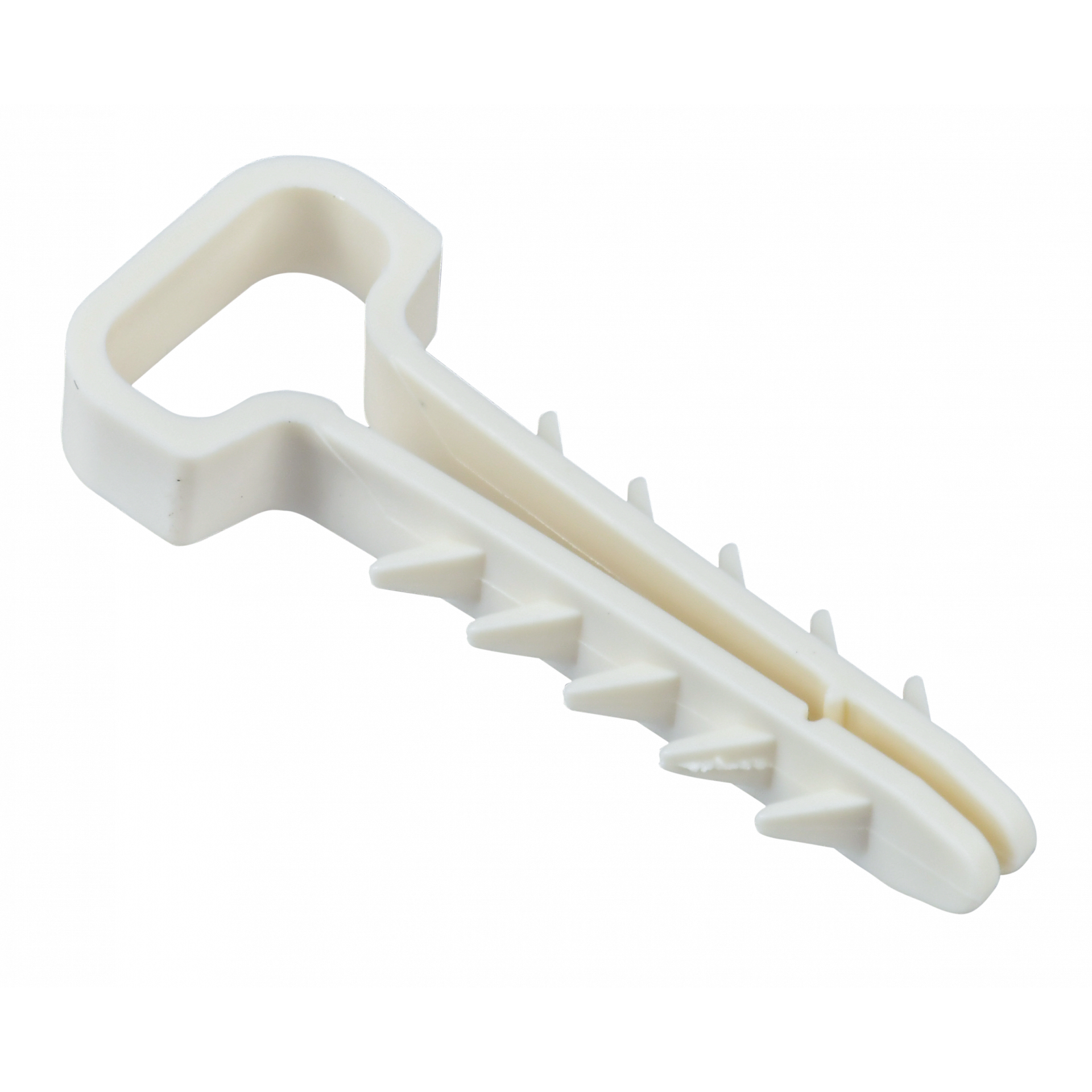 Дюбель-хомут 6х14мм для плоского кабеля нейлон белый (100шт/упак), IEK UDH14-06-14-100-K01 (1 упак)