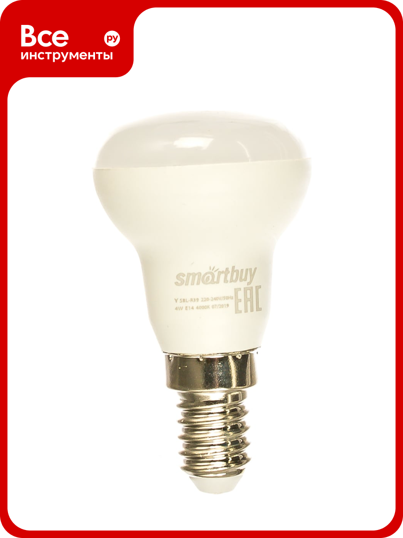 Светодиодная лампа Smartbuy LED R39-04W/4000/E14 SBL-R39-04-40K-E14