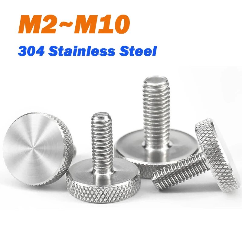 Винты с накатанной головкой M2-M10 из нержавеющей стали DIN653 M3-2Pcs, 10mm