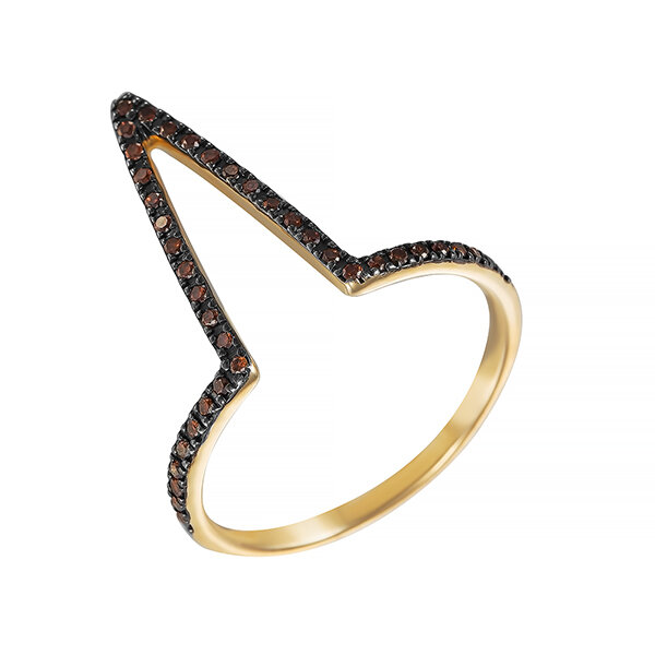 Кольцо, желтое золото, 585 проба, бриллиант