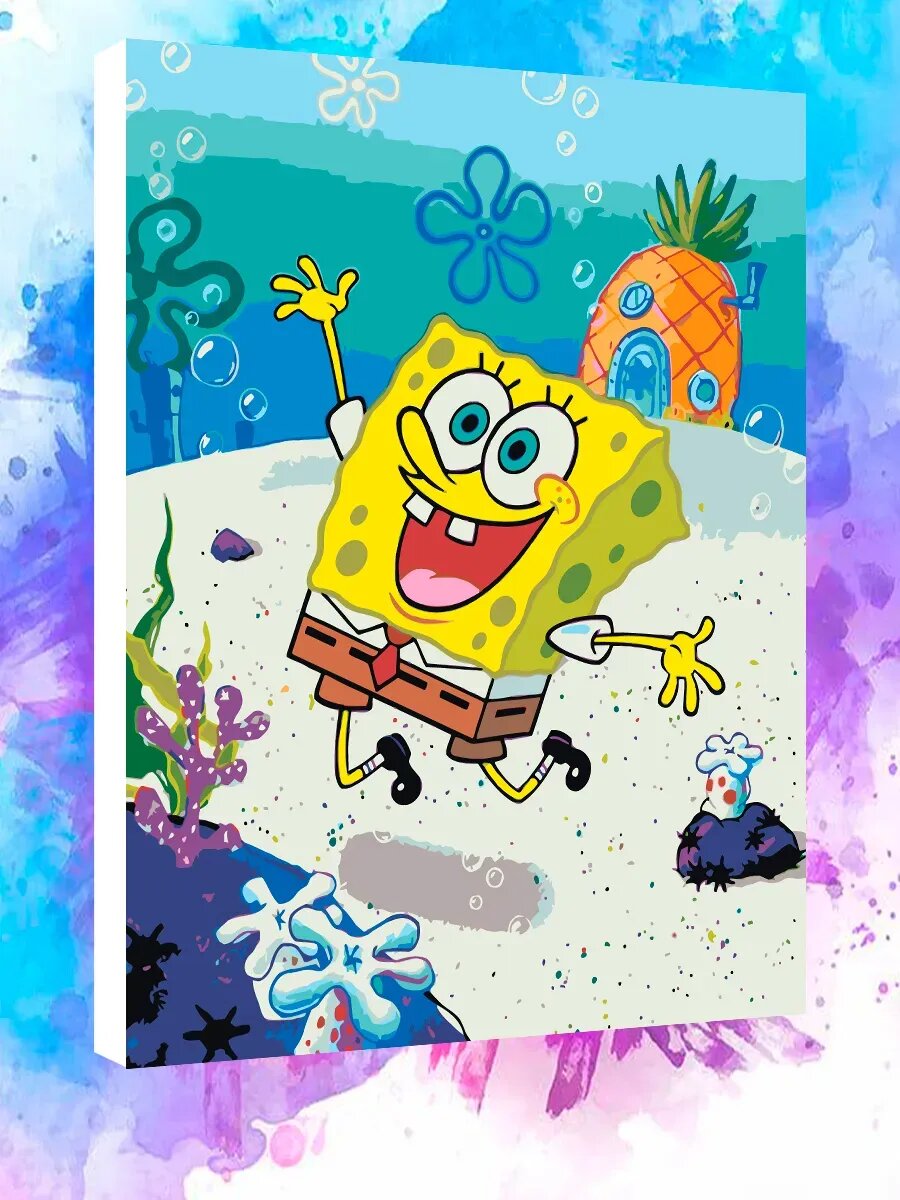 Картина по номерам Губка Боб Квадратные Штаны Мультфильм