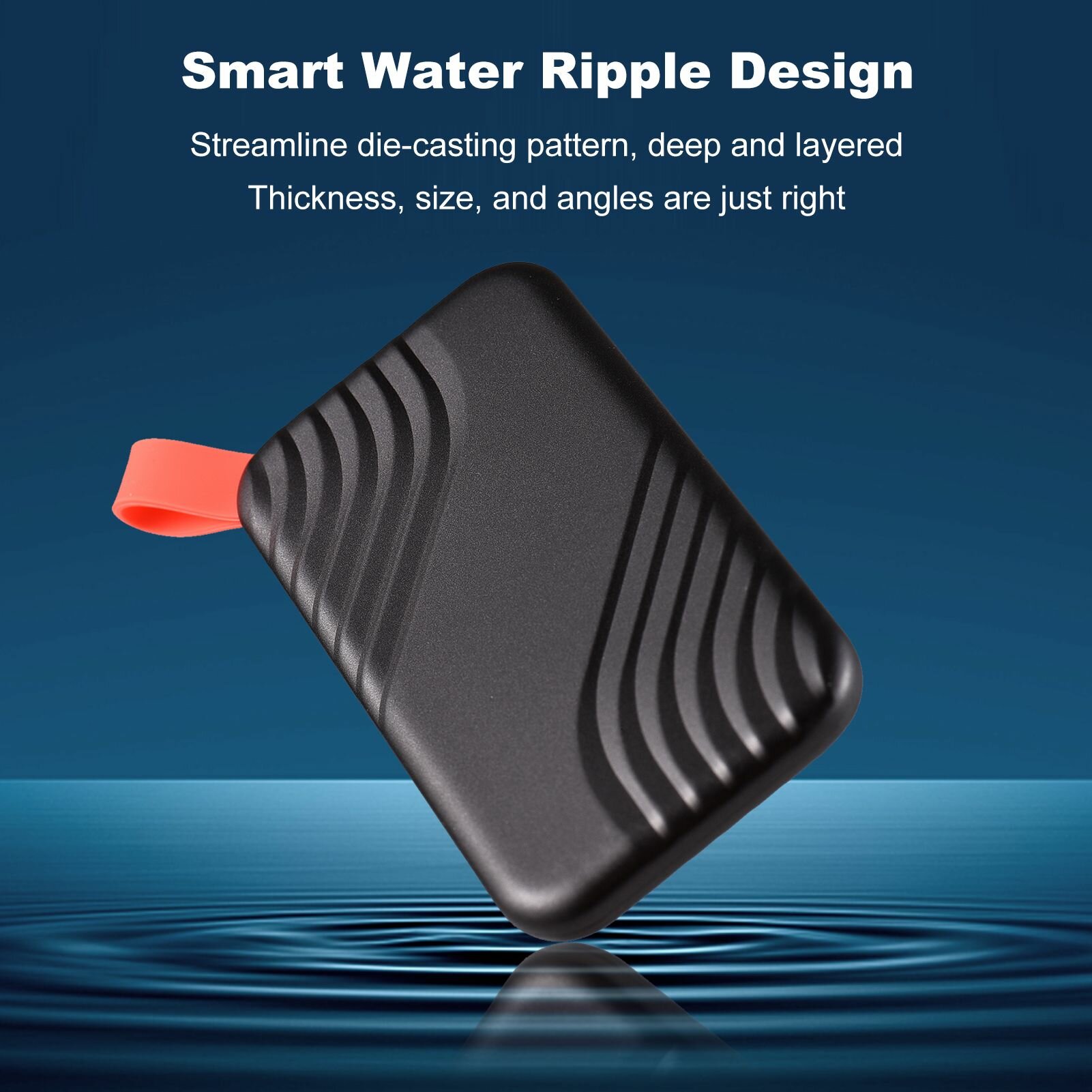 Внешний SSD из цинкового сплава USB 3.1 520 МБ/с 256 ГБ Черный