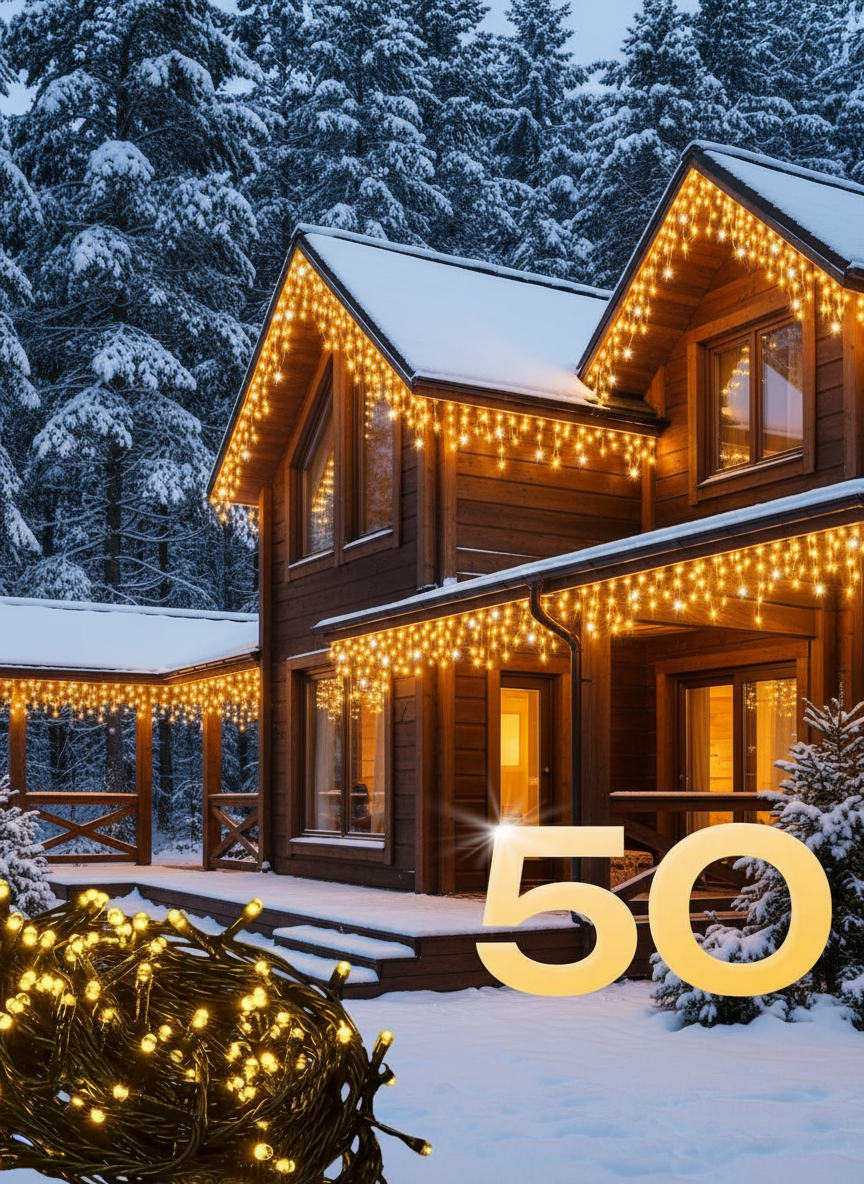 Бахрома уличнаяГирлянда уличная бахрома 50 м – идеальное решение для