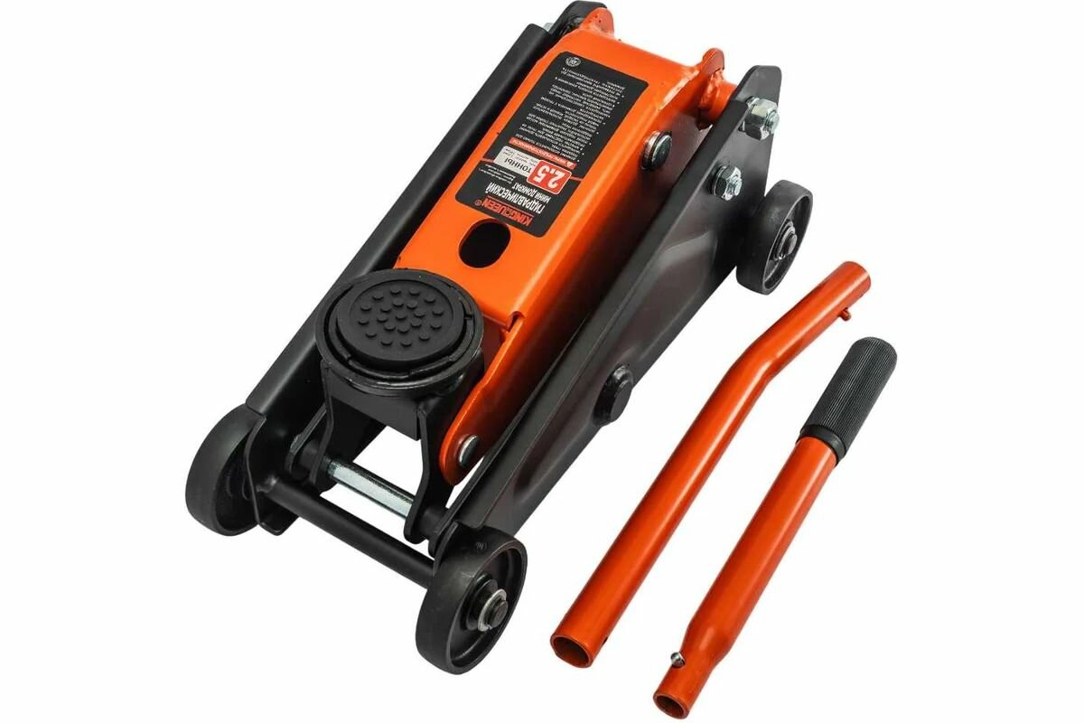 Гидравлический компактный подкатной домкрат 2,5 т, 135-395 мм Kingqueen QJD61-3A-1, QJD61-3A-1