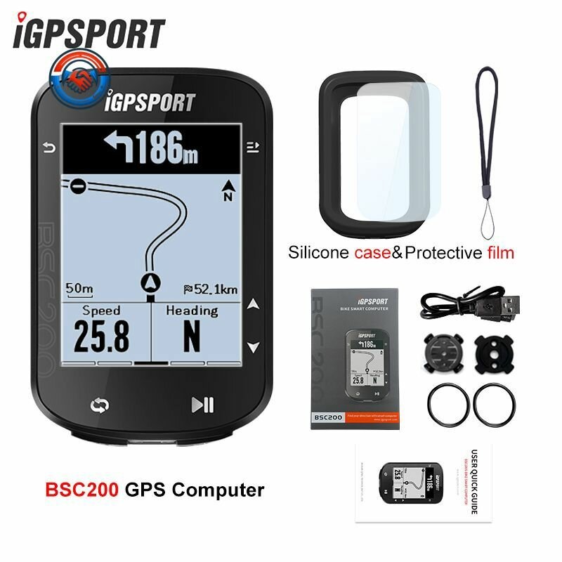 Велокомпьютер с GPS навигацией, поддержка GPX/FIT/TCX маршрутов, трекинг в реальном времени, планировщик поездок для велосипеда, совместимость с iGPSPORT App