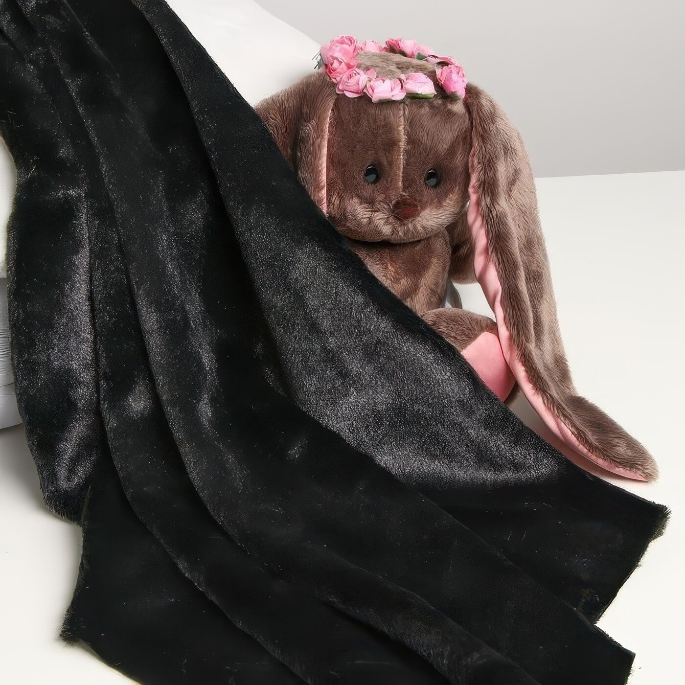 Лоскут для рукоделия 50*50см мех, плотность 300гр/м2, черный