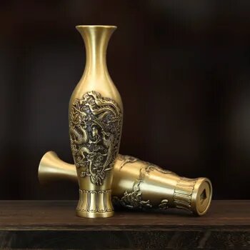 Ваза, 19.8 см , Медь