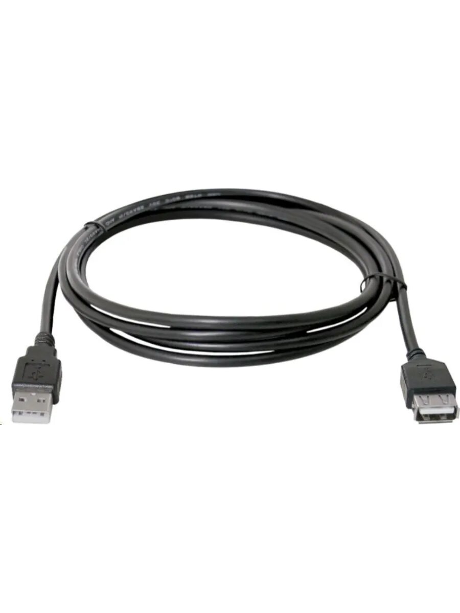 Кабель для устройств USB02-17 USB2.0 AM-AF, 5м Черный