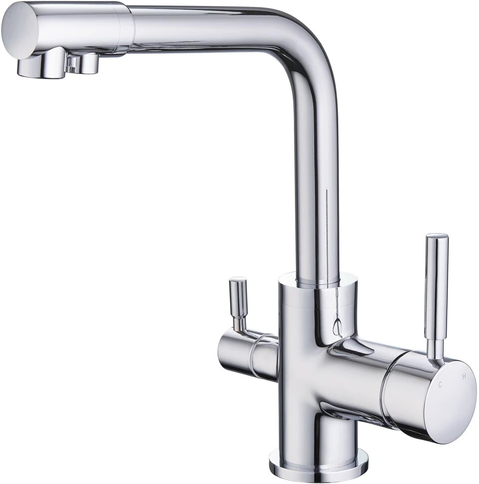 Смеситель для кухни Emar ЕС - 3003 с подключением к фильтру, хром