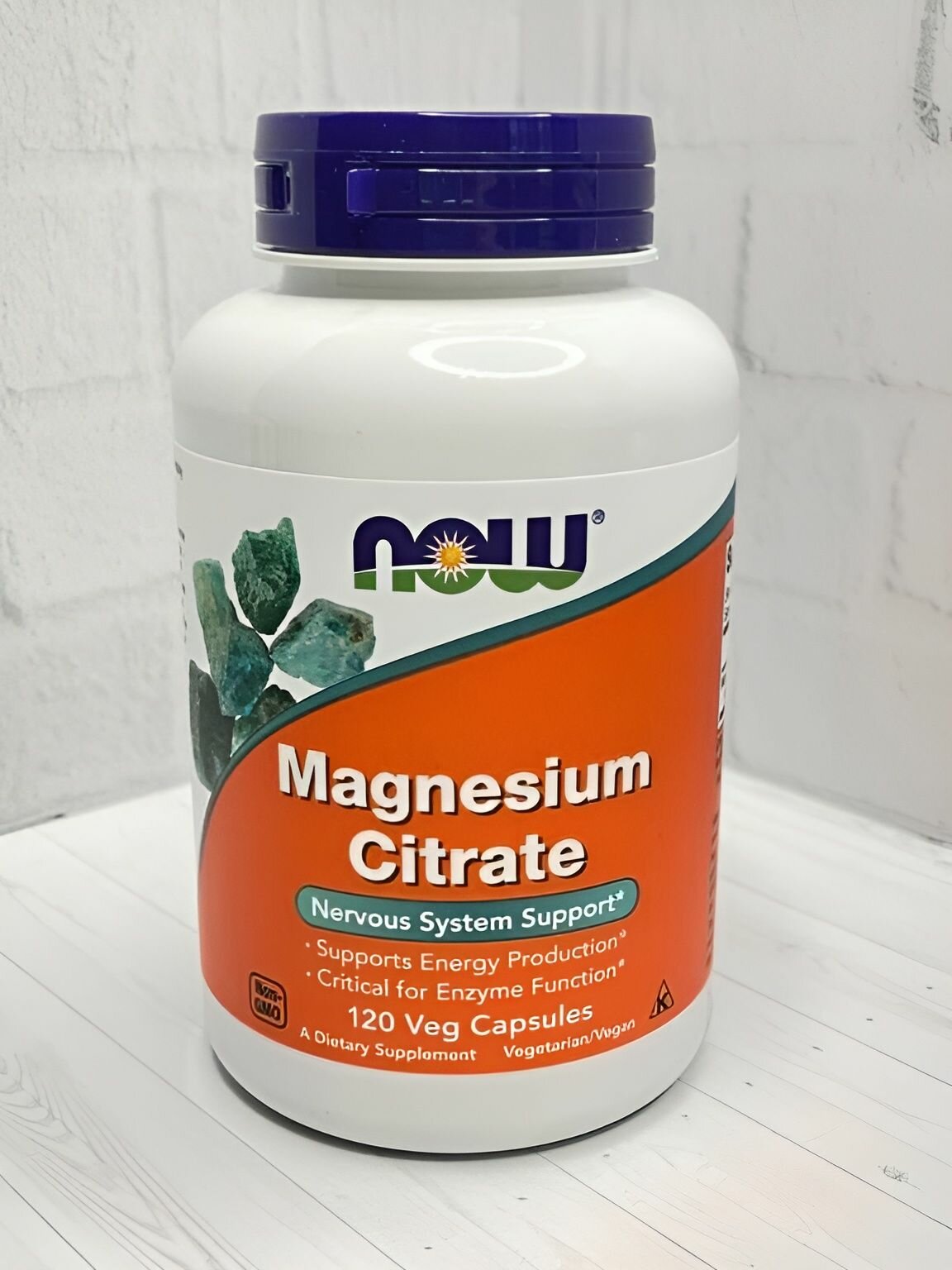 NOW Foods Цитрат Магния 133 мг высокобиодоступная форма, бережное действие на желудок, 120 растительных капсул
