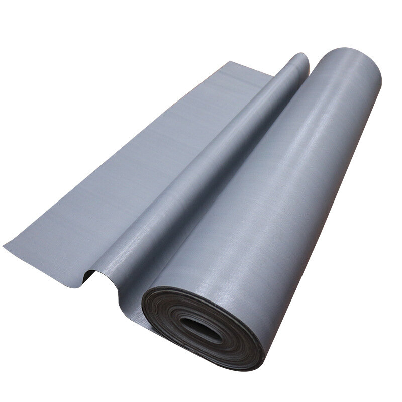 Брезент, ПВХ, трехслойная ткань, непромокаемый, серый, 2x1 м