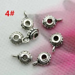 Серебряные трубки-вешалки для бисера, 30 шт 30Pcs Style 4