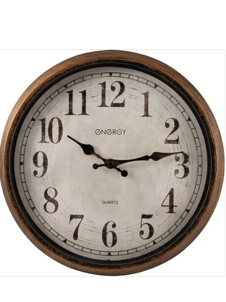 Часы настенные кварцевые на батарейках ЕС-155 круглые