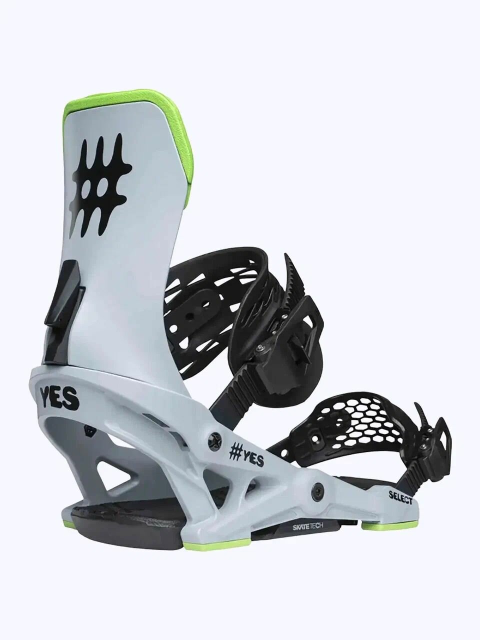 Крепления для сноуборда Yes Select white, Универсальные/Фристайл, размер: M/28.5+ cм.