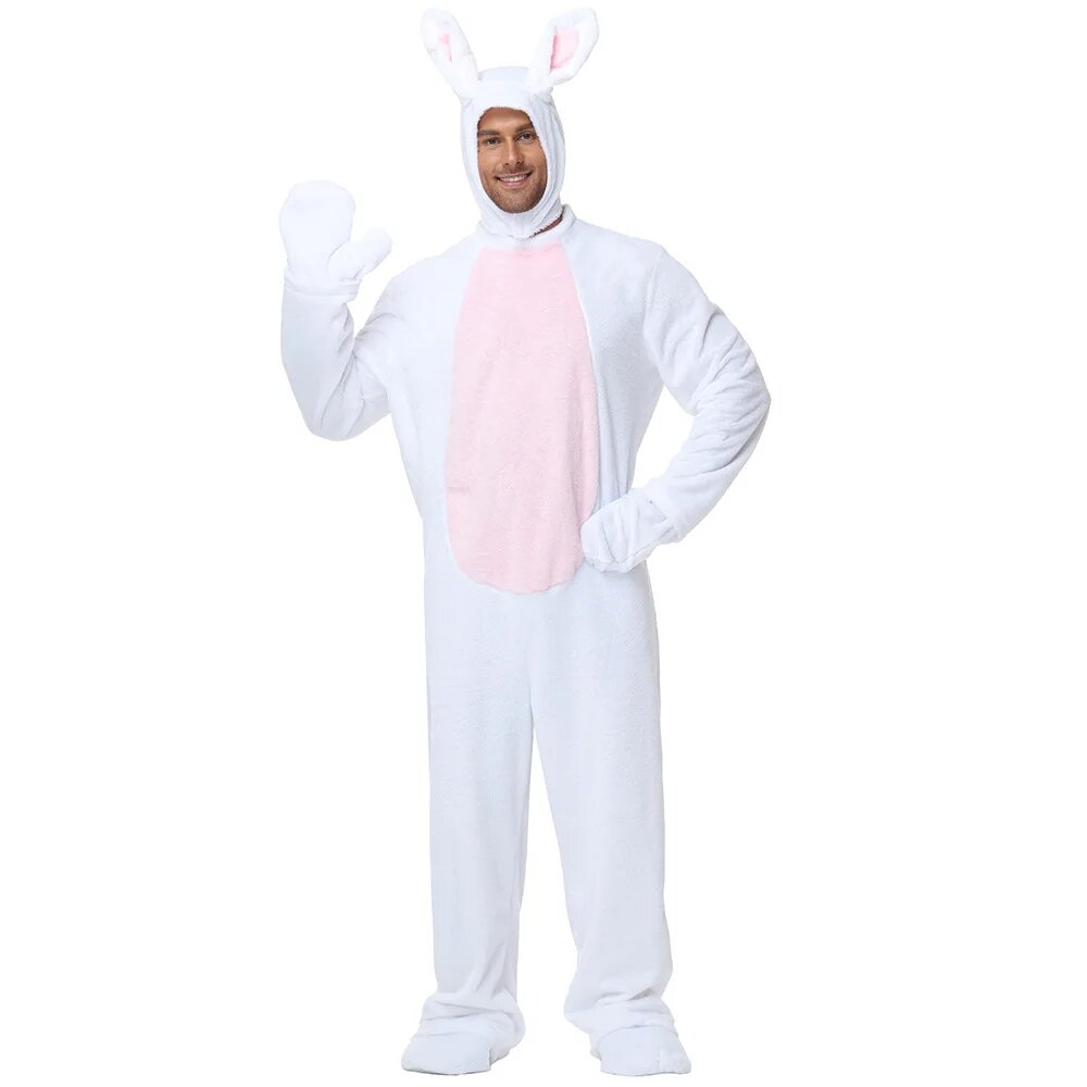 Мужской плюшевый костюм кролика XS