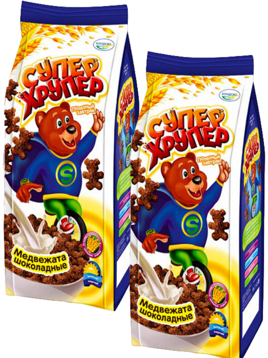 Супер Хрупер Медвежата Шоколадные 2шт по 200гр