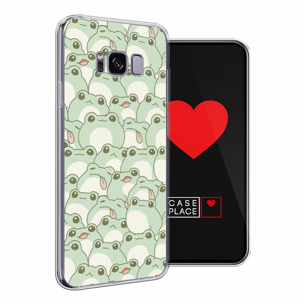 Чехол на Samsung Galaxy S8 + / Самсунг Галакси С8 Плюс с принтом "Море жабок" — фото 1